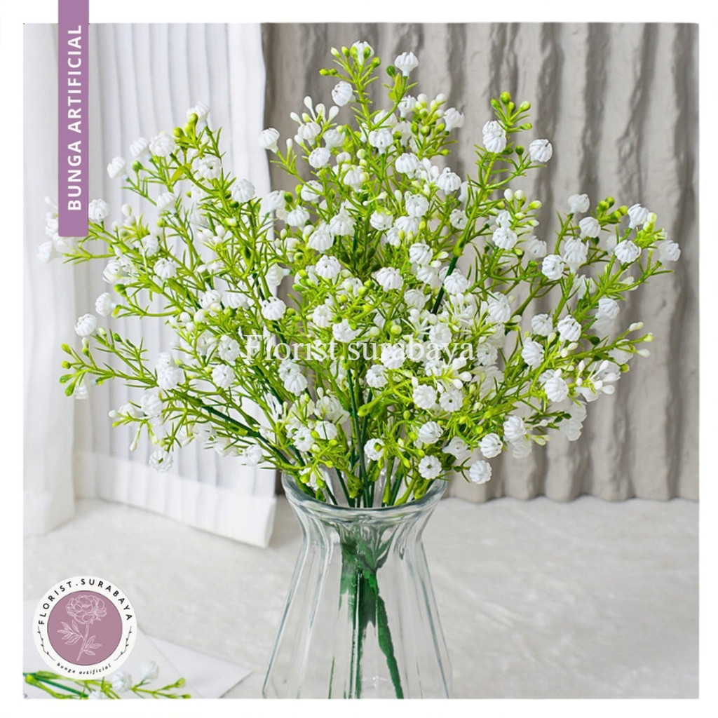 Jual Bunga Baby Breath Cabang 5 Artificial Termurah Dekorasi Plastik ...