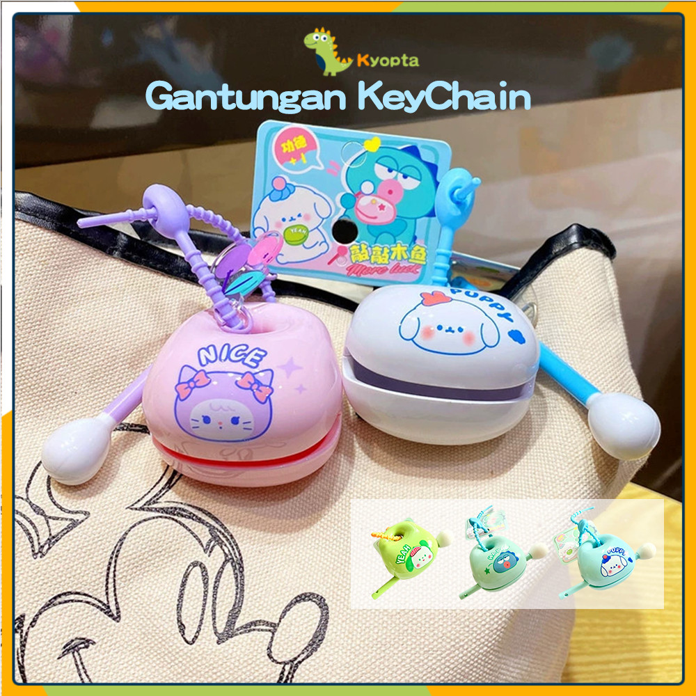Jual Kyopta Gantungan KeyChain Muyu Kartun Dekompresi Mainan Ikan Kayu ...
