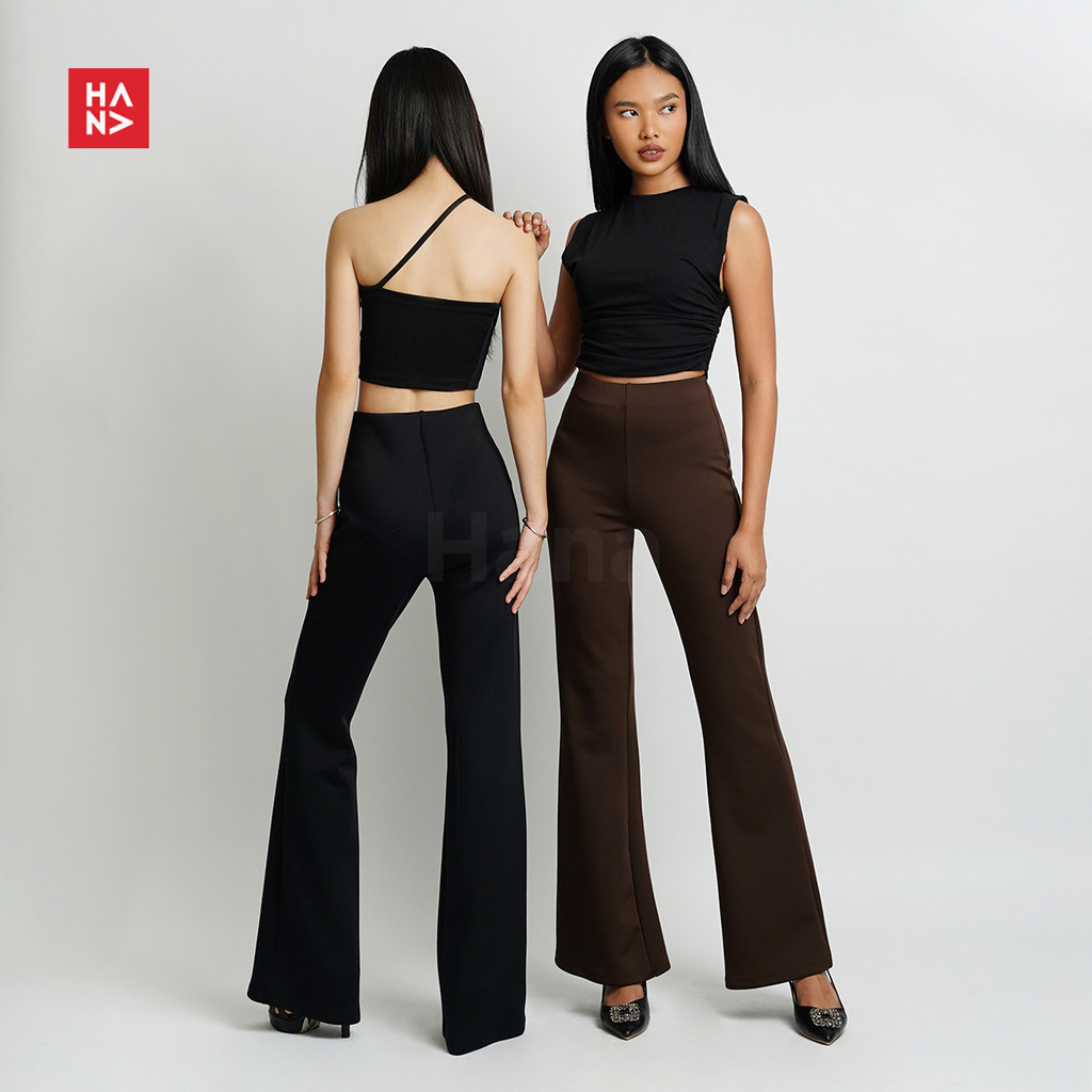Jual Hana Fashion - Adora Celana Cutbray Highwaist Flare Pants - LP272 | Shopee Indonesia