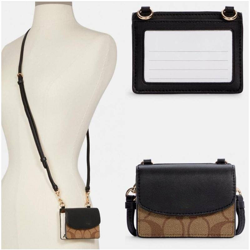 Jual Women Mini Card Holder Wallet Wih Chain Flap Card Case | Shopee ...