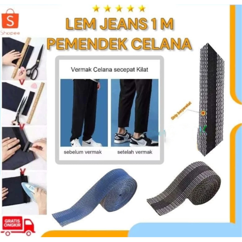 Jual MV LEM JEANS PEMENDEK CELANA TANPA JAHIT | Shopee Indonesia
