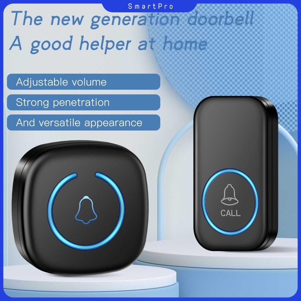 Jual TaffHOME Bel Pintu Wireless Door Bell Waterproof EU Plug 60 Chimes ...