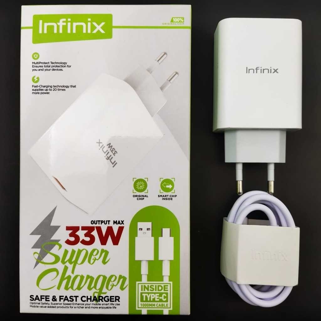 Jual Charger Fullset Infinix 33W ( TYPE C ) Fast Charging Note 11 11s ...