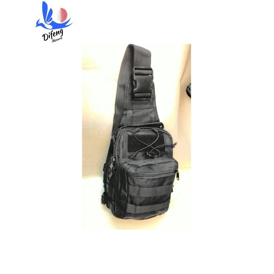 Jual tas selempang army hitam polos v001 ( selempang loreng) | Shopee ...