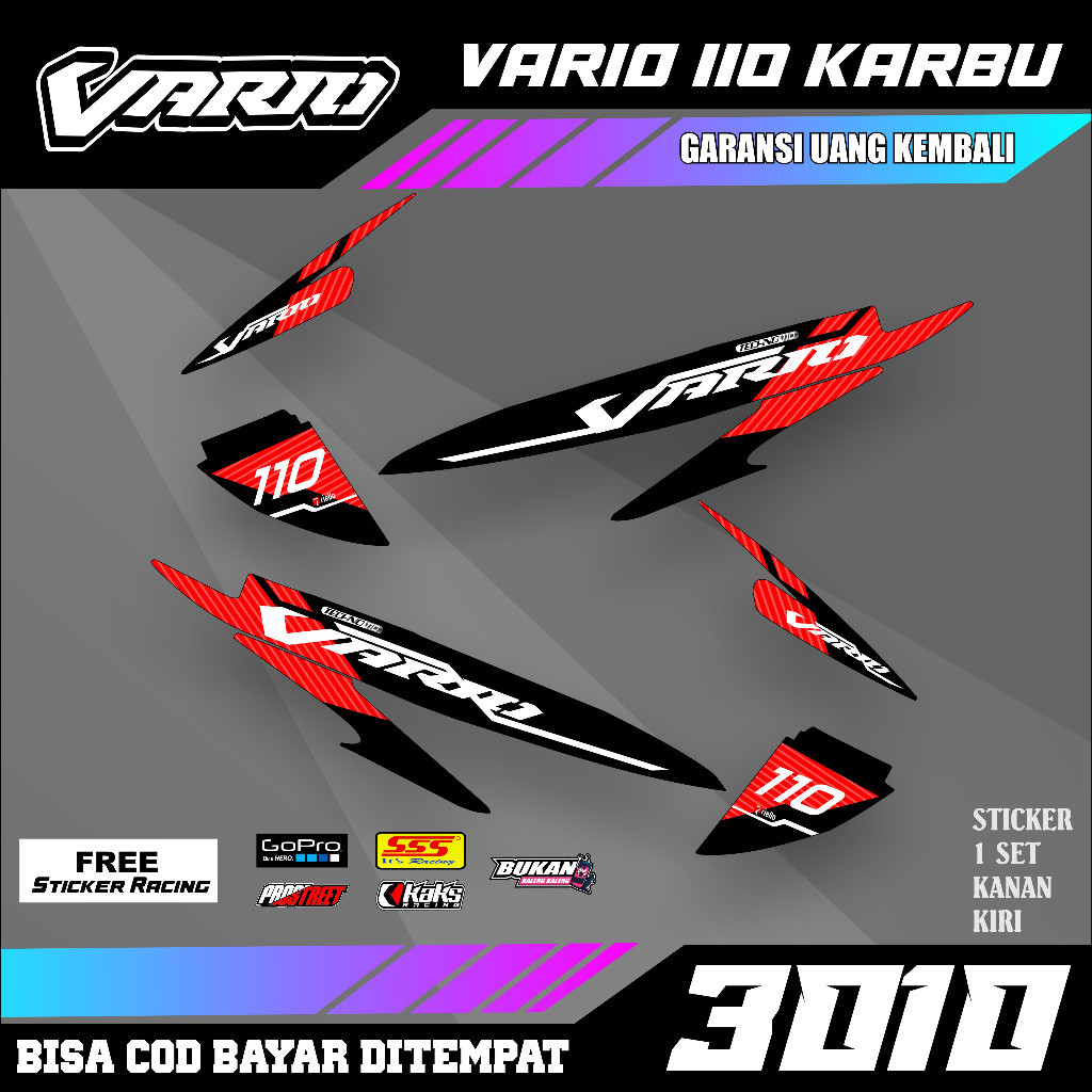 Jual Striping Vario 110 Karbu Design Motif Malaysia - Setriping Setiker ...