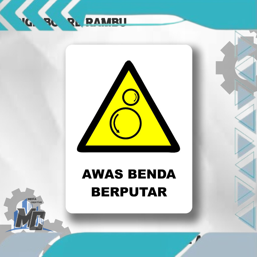 Jual PAPAN PENUNJUK SIGN BOARD AKRILIK | AWAS BENDA BERPUTAR | Shopee ...