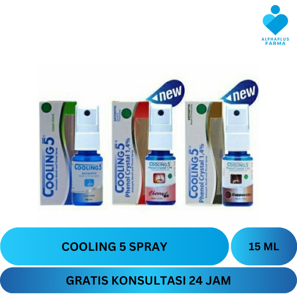 Jual Cooling 5 Mouth Spray / Cooling 5 Mint / Cooling 5 Cherry ...