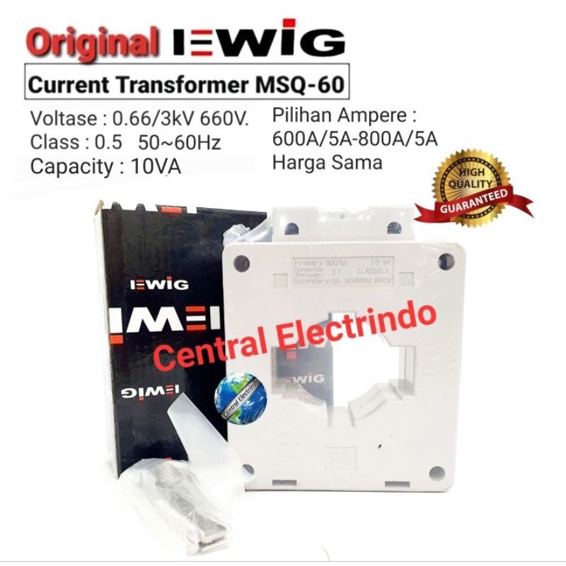 Jual Current Transformer CT MSQ-60 600A/5A & 800A/5A EWIG. | Shopee Indonesia