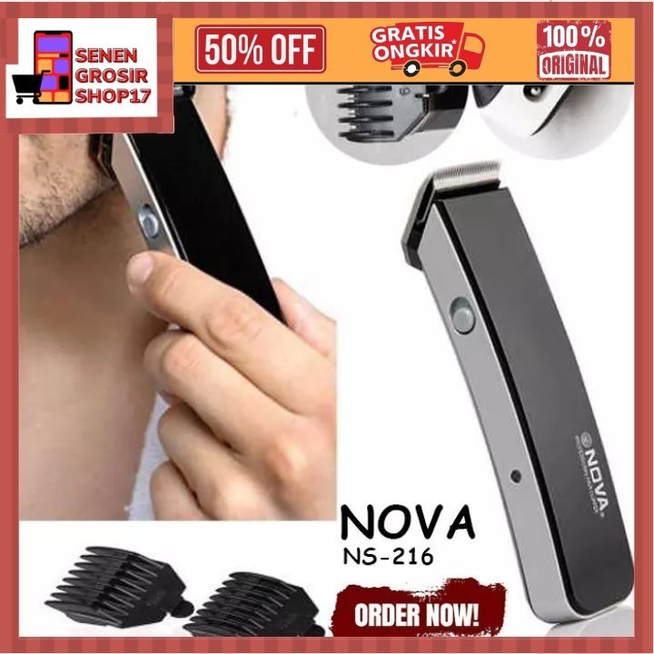 Jual SN COD Cukuran / Alat Cuku Rambut -Jenggot Nova Trimmer NS 216 ...