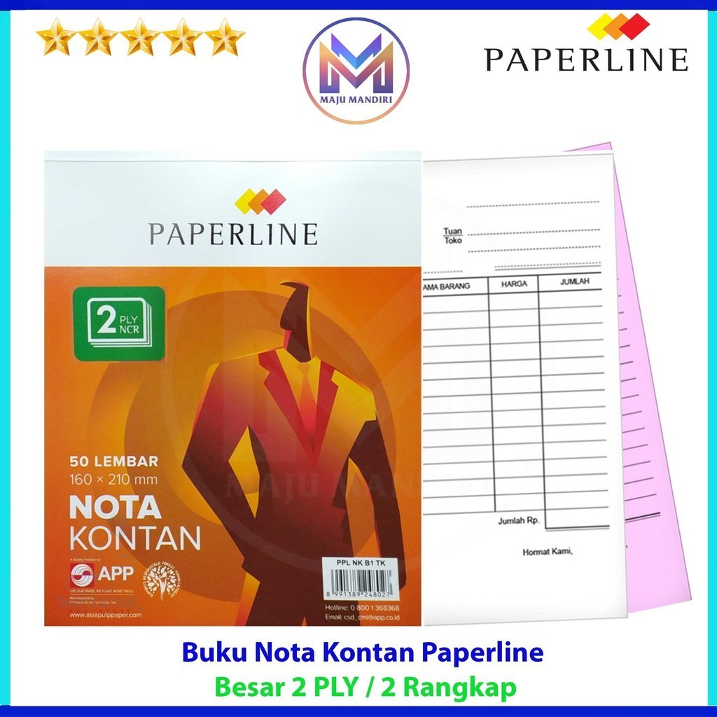 Jual Buku Nota Kontan Paperline 2 Ply Besar / Bon Rangkap 2 | Shopee ...