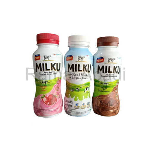 Jual MILKU SUSU BOTOL VARIAN ORIGINAL COKLAT STRAWBERRY 200ML | SUSU ...