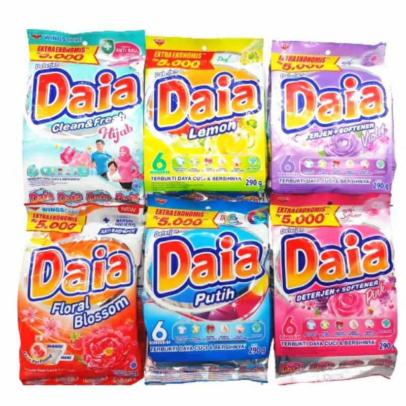 Jual DAIA DETERGENT BUBUK 245GR | Shopee Indonesia