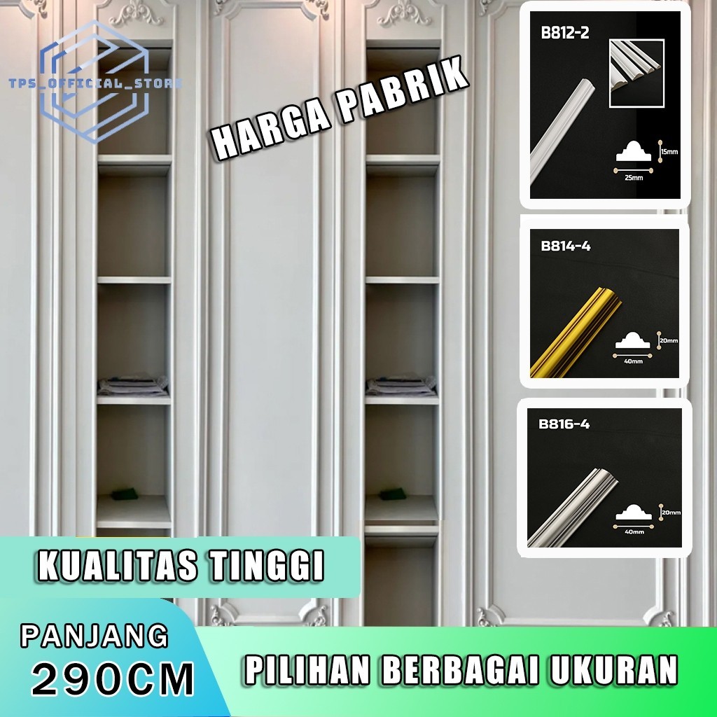 Jual list molding dinding 2.9 meter premium CAND Ibahan PVC List ...