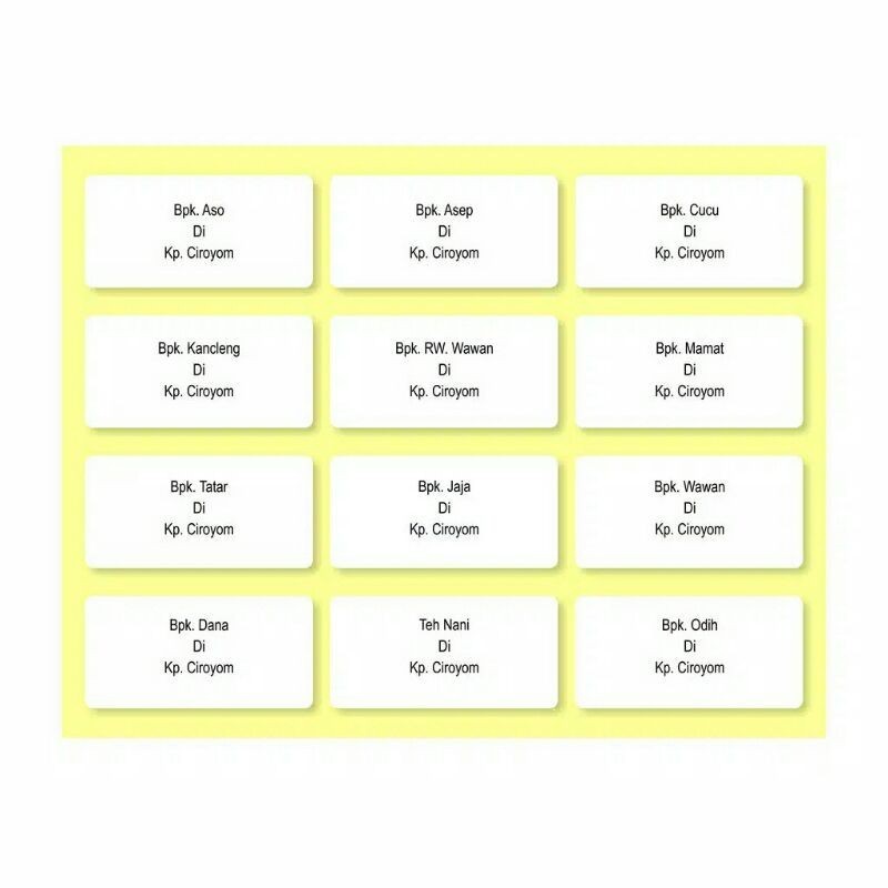 Jual JASA PRINT STICKER LABEL NAMA 103 POLOS TERMURAH COD | Shopee ...
