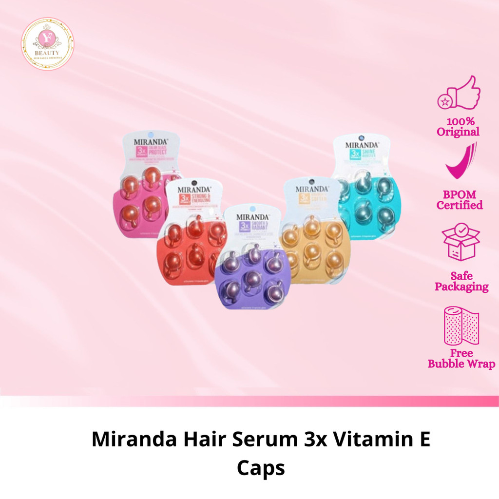 Jual YF BEAUTY Miranda Hair Serum | 3X vitamin E - 1pack : isi 6PCS ...