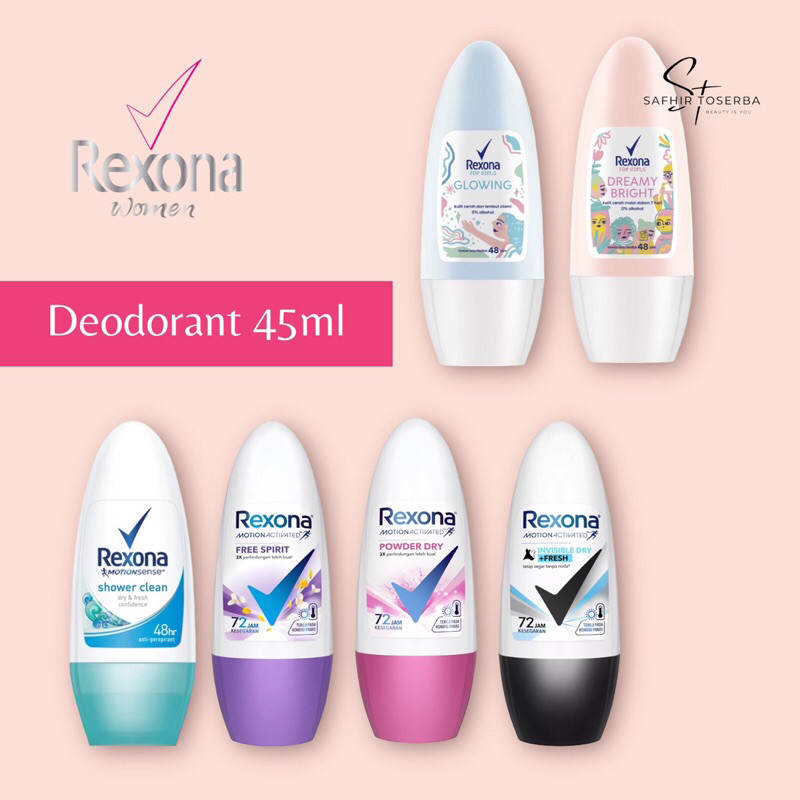 Jual REXONA DEODORANT ROLL ON WOMEN 45ML | Shopee Indonesia