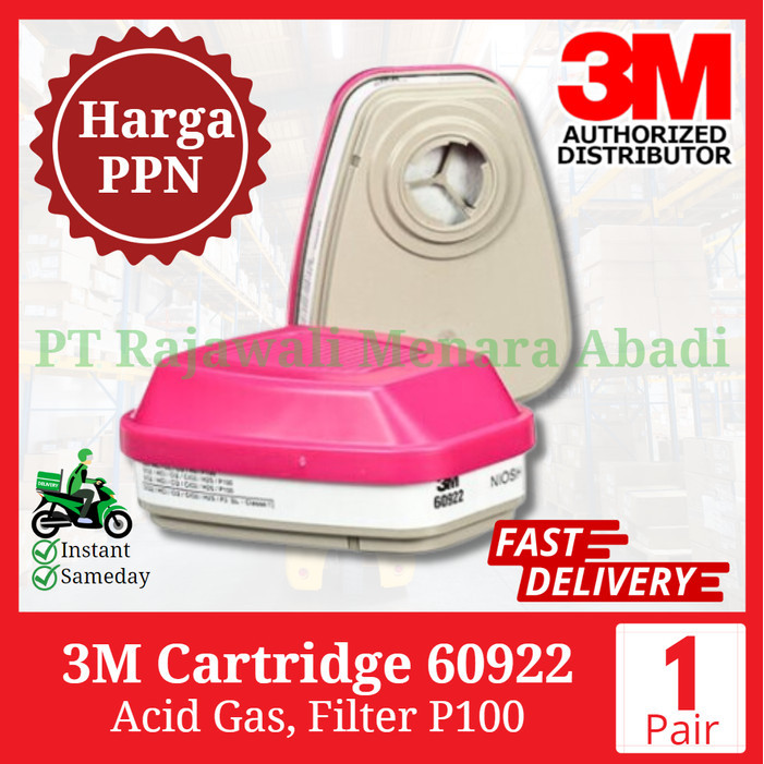 Jual 3M Acid Gas Cartridge/Filter, 60922, P100 (isi 2 Pcs) | Shopee ...