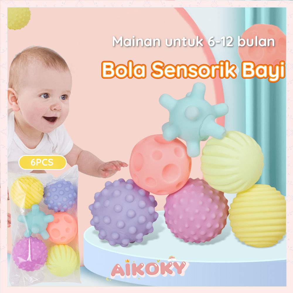 Jual AIKOKY Bola Sensorik Bayi Sensory Play Mainan Sensorik Bayi 6 12 ...