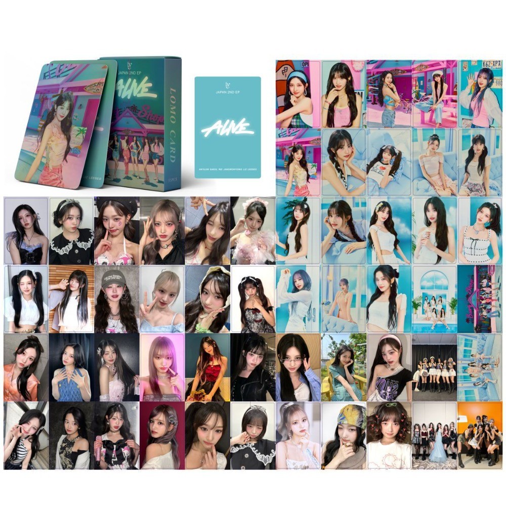 Jual 55pcs/set IVE LOMO Card ALIVE Laser Photocard Box Card Yujin Gaeul ...