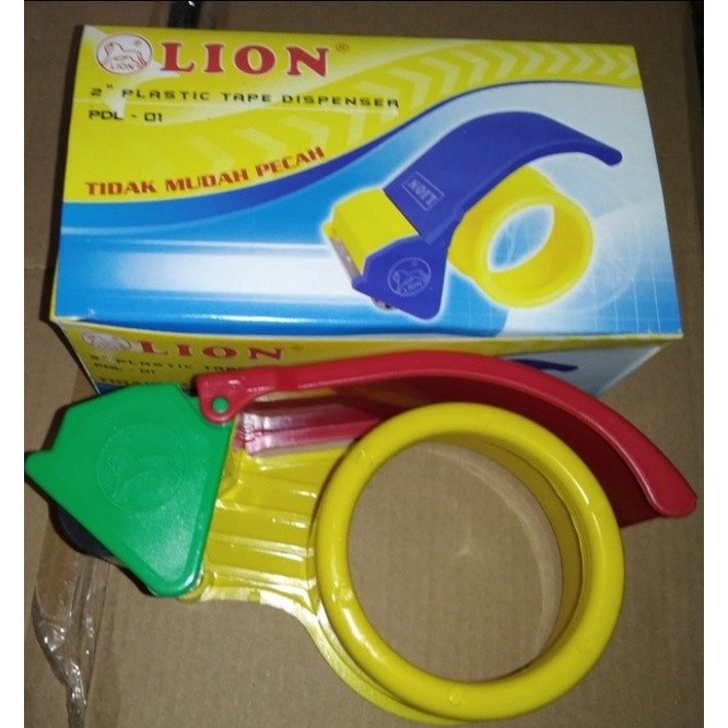 Jual Tape Dispenser Lion PDL-01 Pemotong Lakban Plastik | Shopee Indonesia