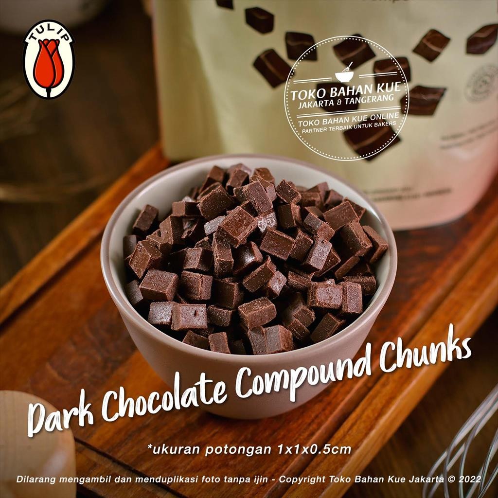 Jual Tulip Choco Chunks Dark Chocolate Compound 100gr Coklat Potongan ...