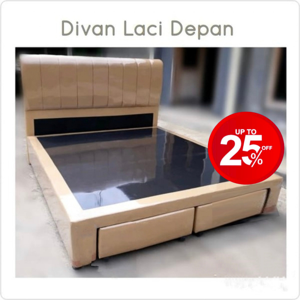 Jual Divan / Difan Laci + Sandaran salur Bahan Oscar | Shopee Indonesia