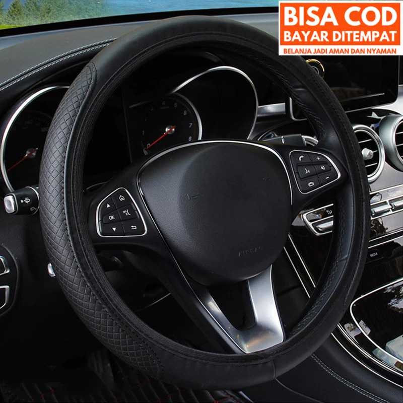 Jual [14-COD] OTOHEROES Cover Setir Mobil Bahan Kulit Steering Wheel ...