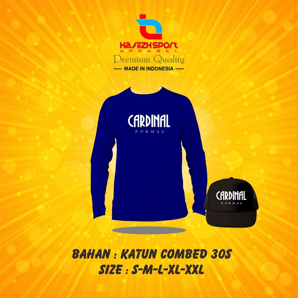 Jual KAOS BAJU LOGO CARDINAL V.3 LENGAN PANJANG GRATIS TOPI JARING ...