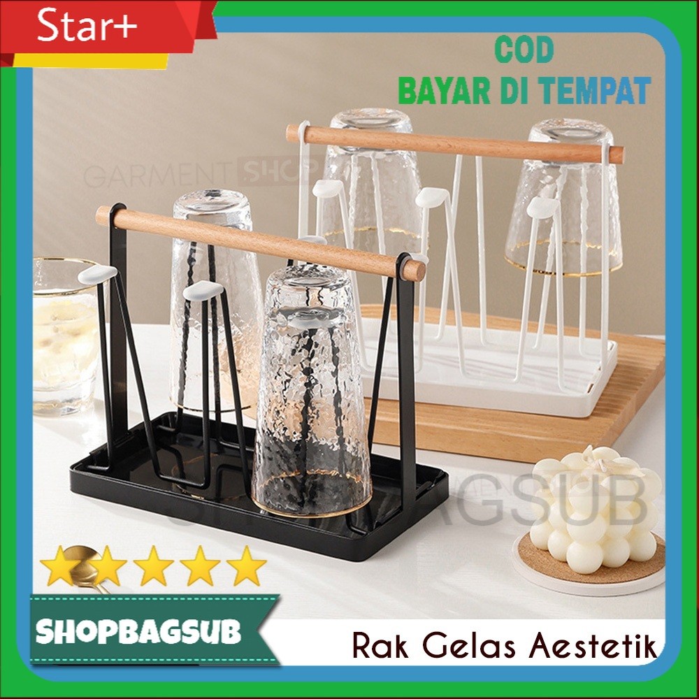 Jual Rak Gelas Organizer Cup Holder Cangkir Minum Kabinet Glass Dapur ...
