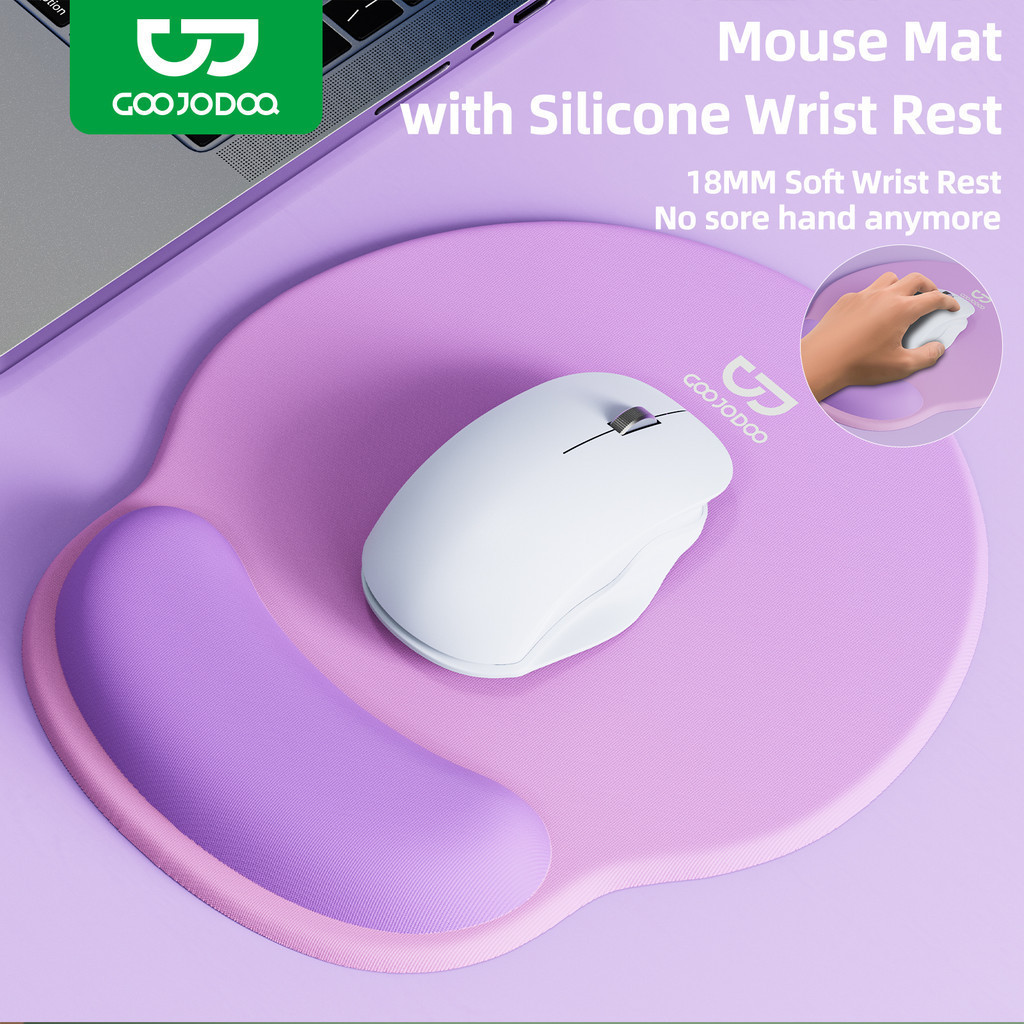 Jual Goojodoq Ergonomic Mouse Pad with 14mm Wrist Rest & Anti-Slip Base ...