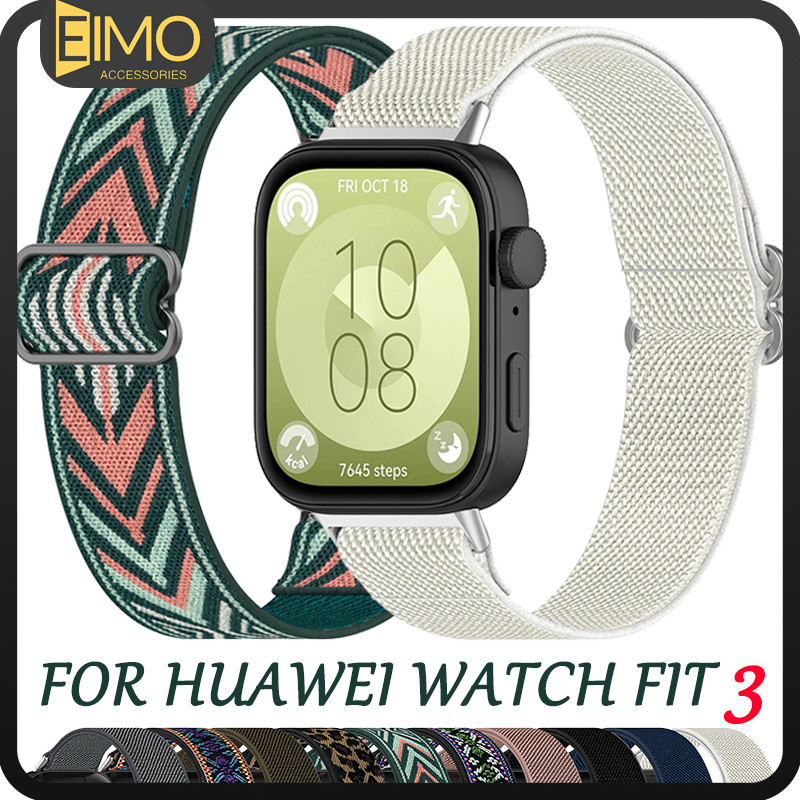 Jual Elastic Nylon Band for Huawei Watch Fit 3 Sport Replacement Strap Tali Jam Tangan ...