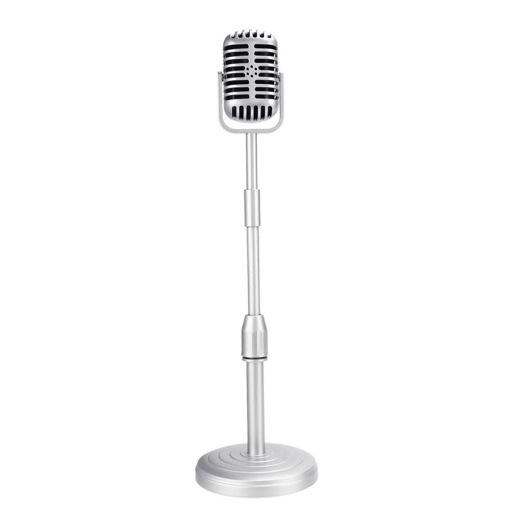 Jual Vintage Desktop Microphone Prop Model with Adjustable Height ...