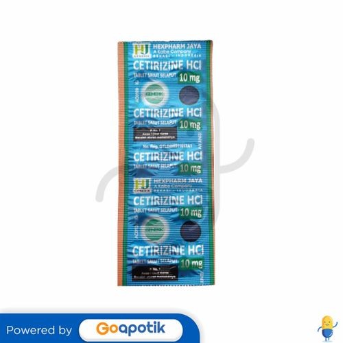Jual Cetirizine Hexpharm 10 Mg Strip 10 Tablet | Shopee Indonesia