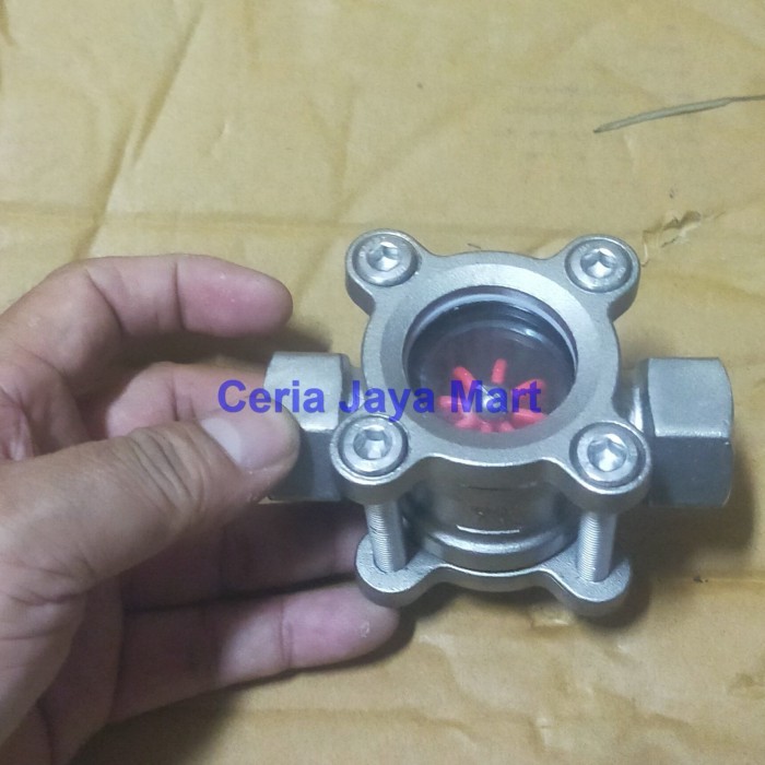 Jual Sight Glass Flow Indicator 1 " Inch DN 25 Drat Cast Iron Heavy Duty Impeller Type | Shopee ...