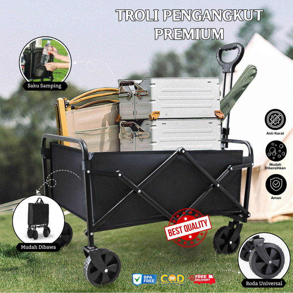 Jual Troli Portabel Lipat 5 Inch Multifungsi Troli Lipat Roda 4 Outdoor ...