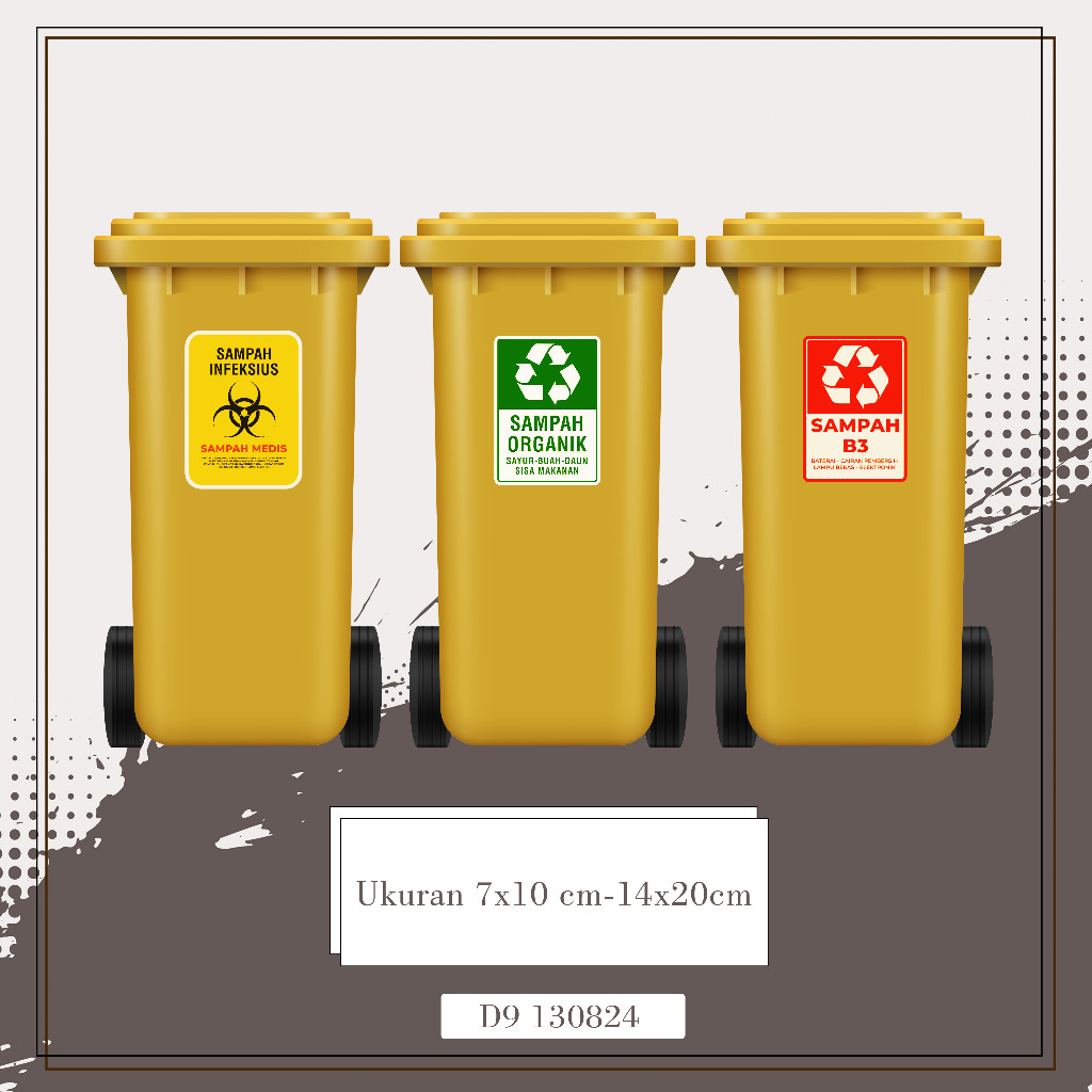Jual Stiker label Penanda Jenis Sampah/Stiker Label Sampah/Label Sampah ...