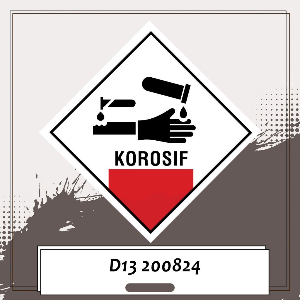 Jual Stiker Simbol Label K3 Limbah B3 Hazmat Korosif Multi Sticker ...