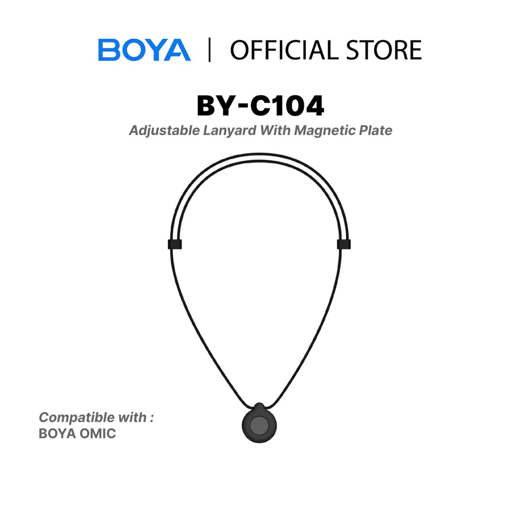 Jual BOYA BY-C104 Adjustable Lanyard Holder With Magnetic Plate for ...