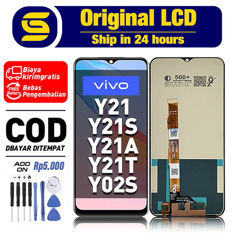Jual ORI LCD VIVO Y21 lcd vivo Y21S Y21A Y21T Y02S Original Fullset hp ...