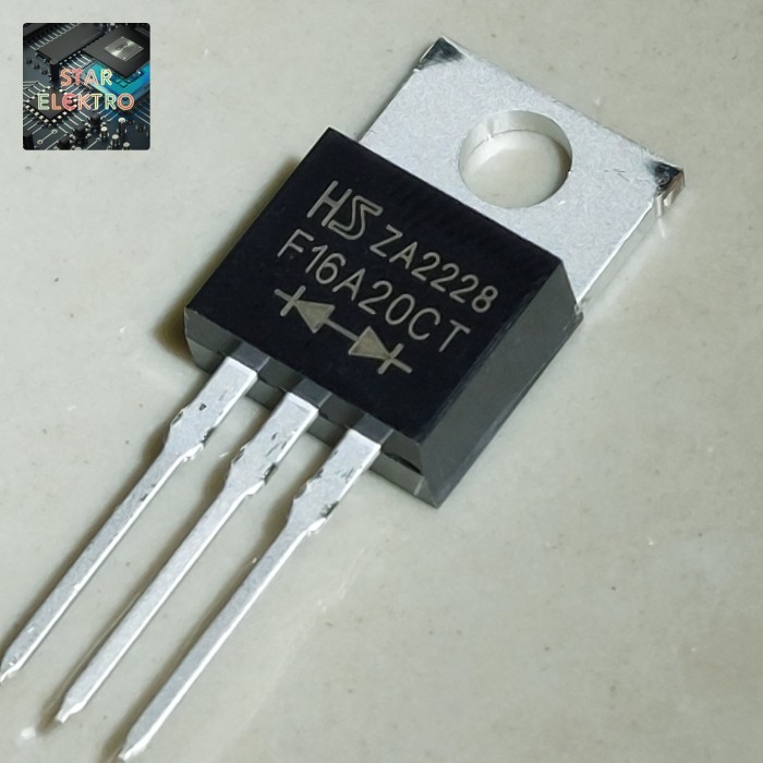 Jual F16A20CT To-220 F16A20 16A20 16A20CT 16A 200V Fast Recovery ...