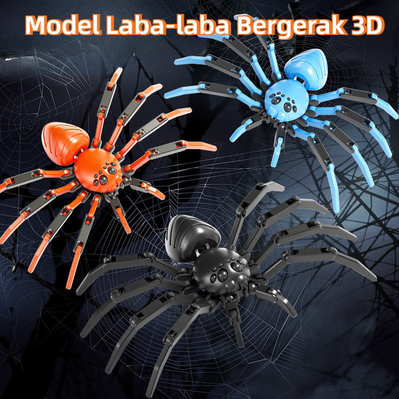 Jual [ COD ] Della Laba-laba Cetak 3D / 3D rakitan kerangka laba-laba ...