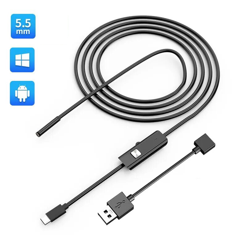 Jual Mini Endoscope Camera Waterproof Endoscope Adjustable Cord 6 LED 5 ...