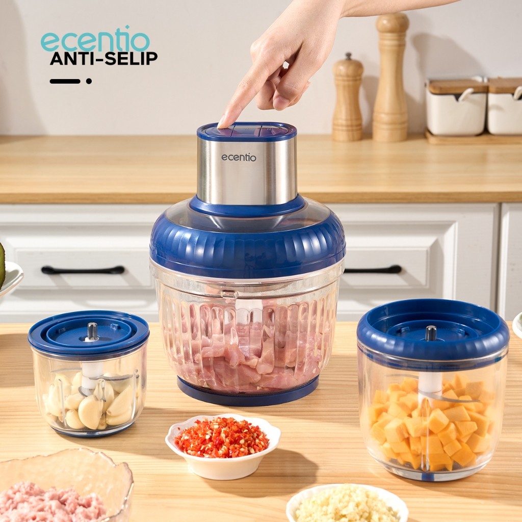 Jual ECENTIO 3 In 1 Kaca Chopper Blender 2500ml+800ml+450ml Anak Multi ...