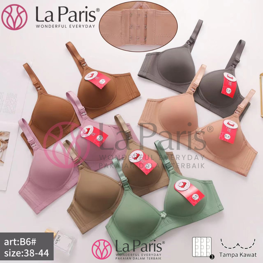 Jual BRA BH CUP C Jumbo Besar Kait 3 Busa Tipis Tanpa Kawat Size 38-44 ...