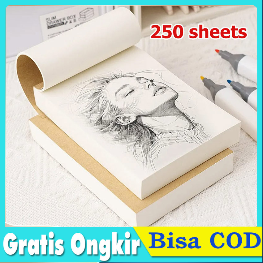 Jual Notebook 250 Halaman A6 Buku Catatan Tebal / Kraft Putih Polos ...