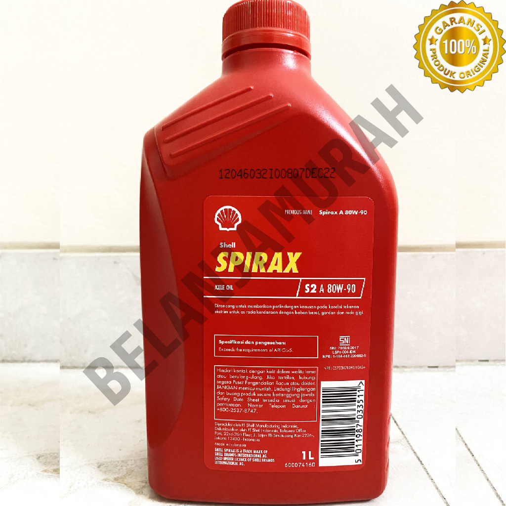 Jual RK Oli Gardan Shell Spirax S2 Axle Oil GL-5 80w-90 1L / 1 Liter ...
