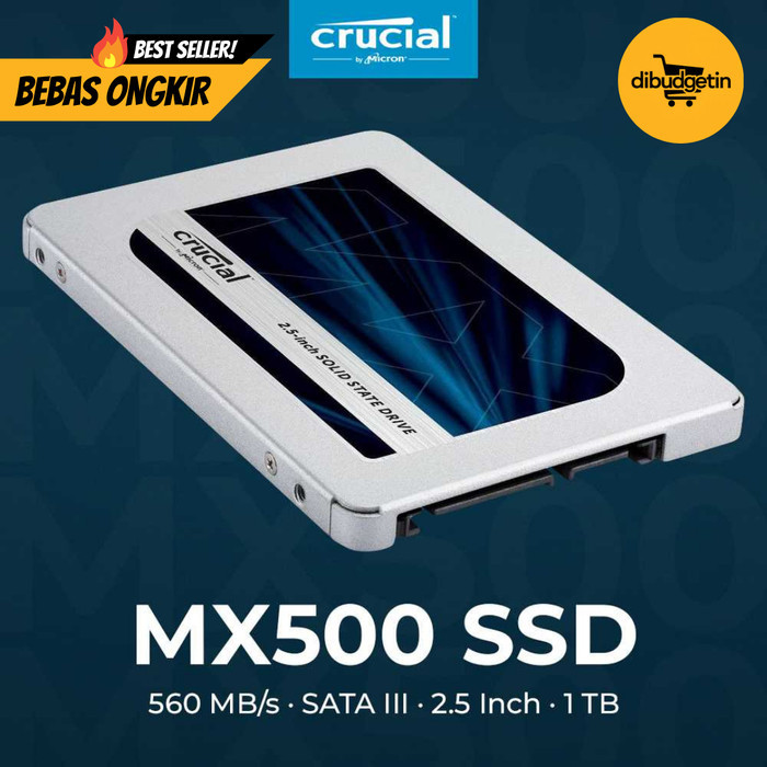 Jual Crucial MX500 SSD 250GB 500GB 1TB 2TB 560MB/s SATA III 2.5Inch | Shopee Indonesia