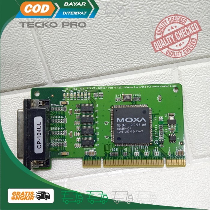 Jual MOXA CP-104UL 4-Port RS-232 Universal Low Profil PCI Communication Board | Shopee Indonesia