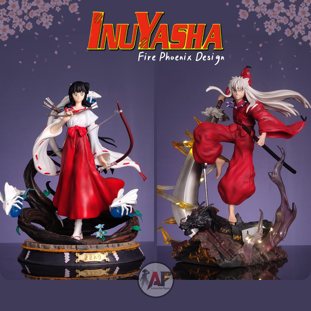 Jual Action Figure Statue Inuyasha Rooftop & Kikyo Fire Phoenix Design ...