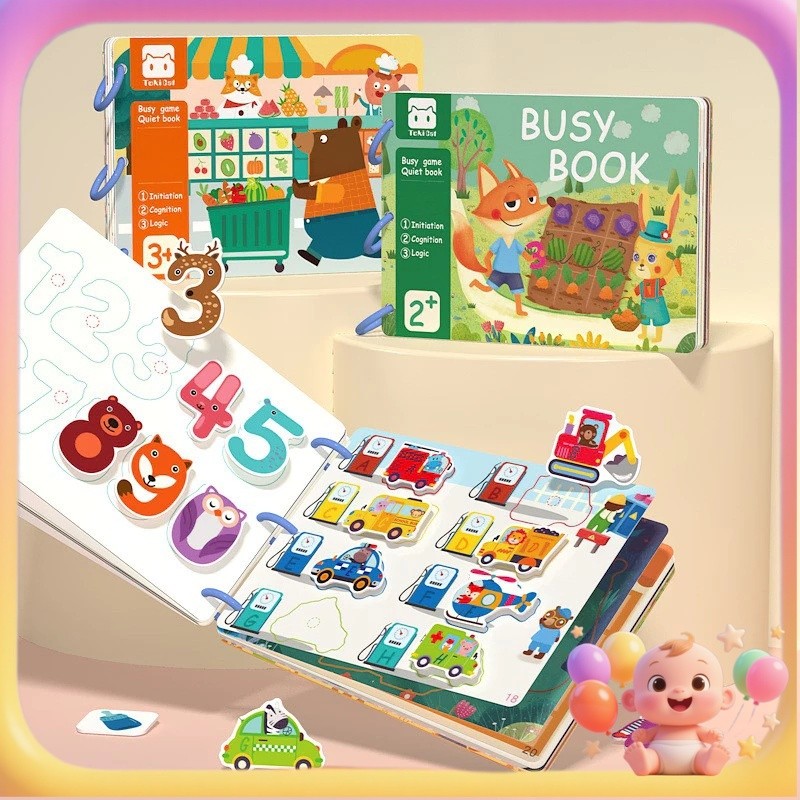 Jual [COD]Buku Aktivitas Bayi Busy Book Dan Velcro TK Quiet Book Lucu ...